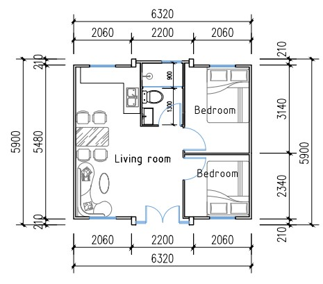 20ft. mod floor plan – Mountain Mods
